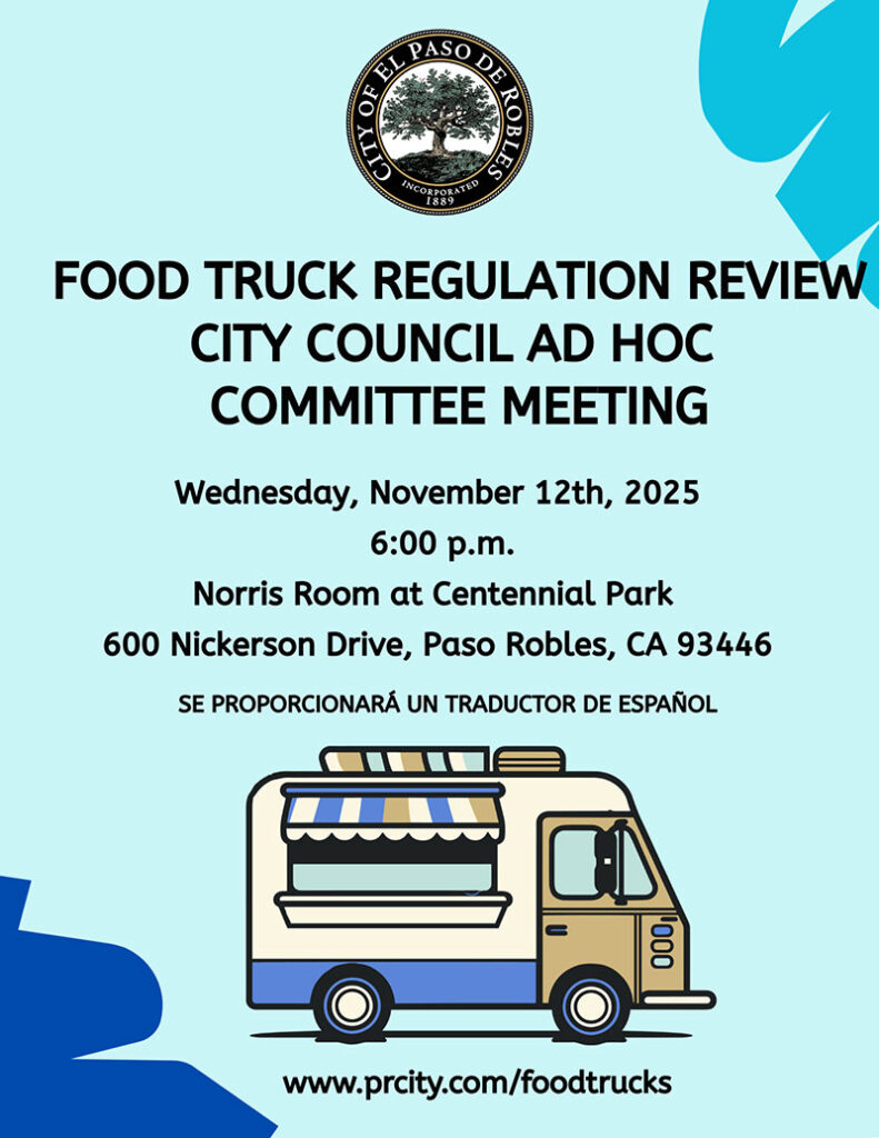 Second Food Truck Ad Hoc Committee in Paso Robles 11.03.2025 - KPRL ...