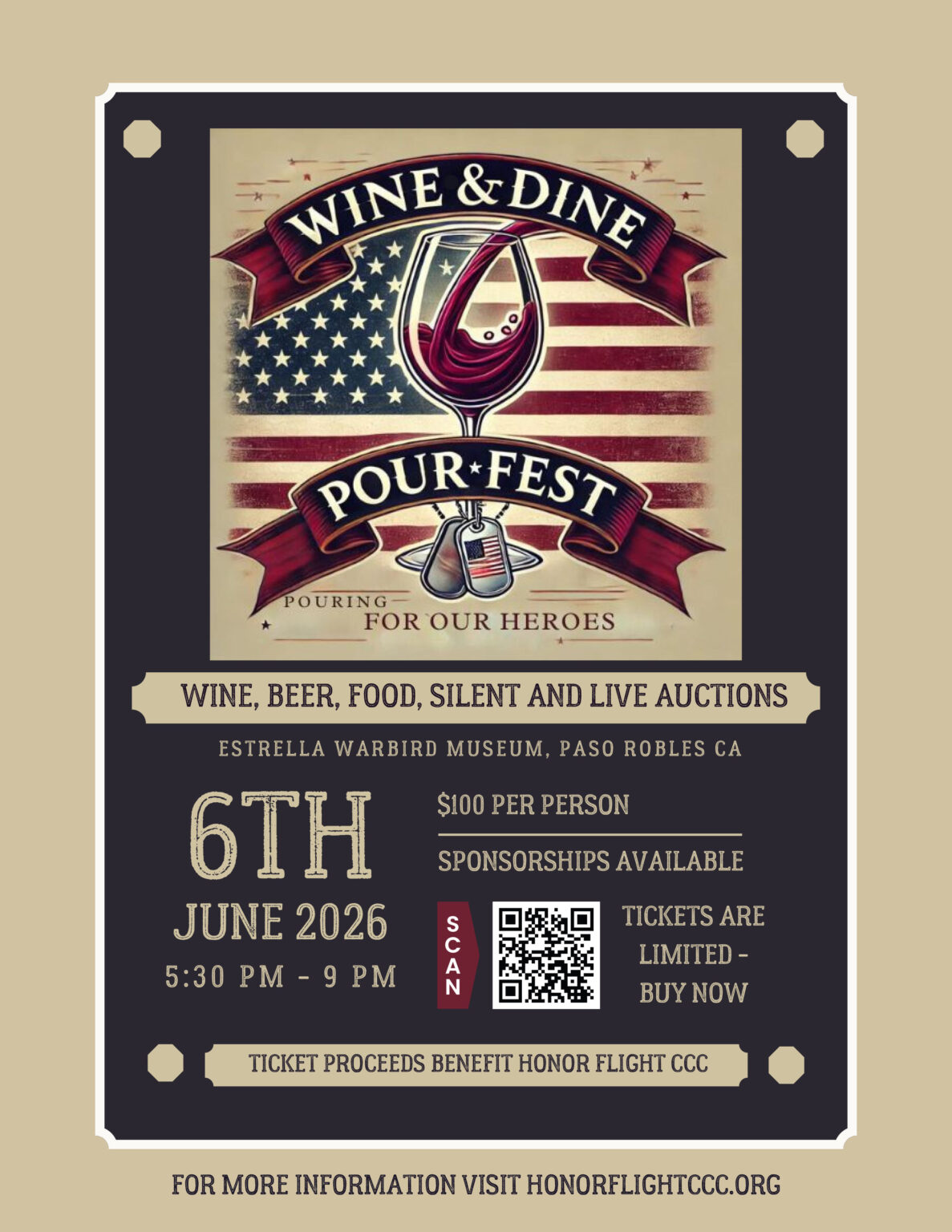 Tickets Now Available For Honor Flight PourFest Fundraiser 05.05.2026 ...